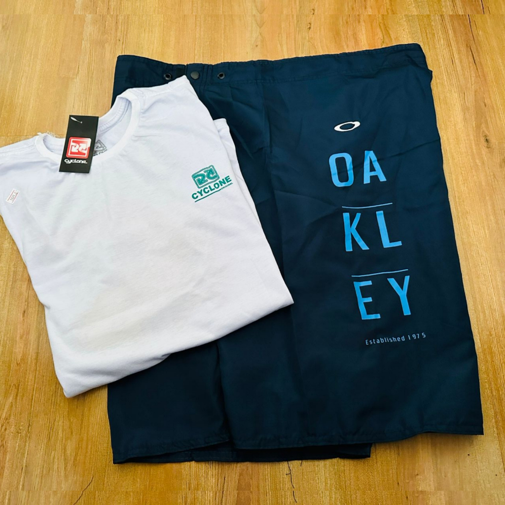 Kit Bermuda Da Oakley Mandrake Chave e Camiseta Da Cyclone Setas ...