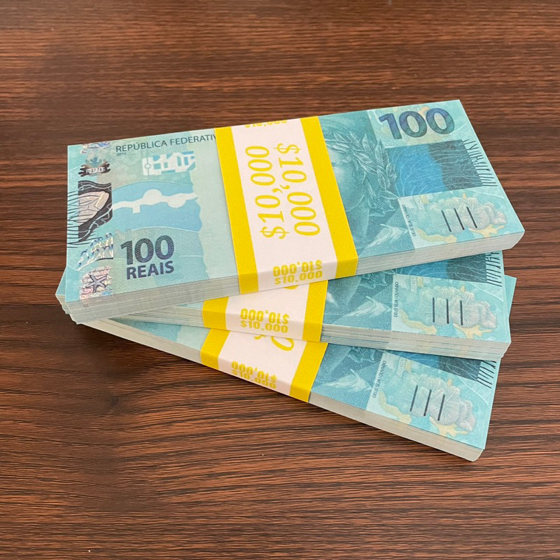 Notas de 100 reais realistaas (sem valor monetario) | Shopee Brasil
