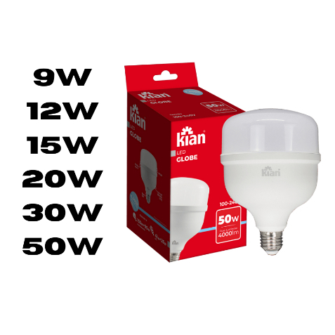 Lampada Led Super Bulbo 9w,12w, 15w, 20w, 30w, 40w, 50w E27 Bivolt 6500K Branco | Shopee Brasil