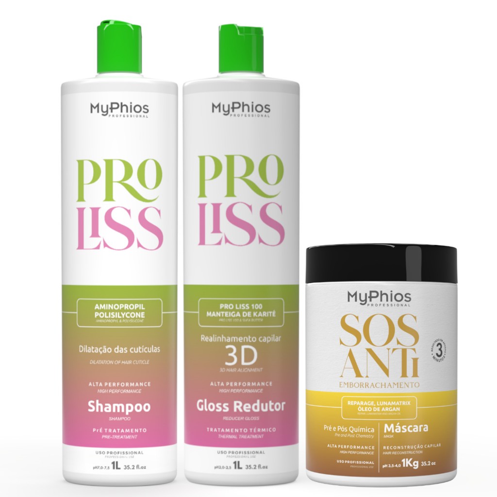 Kit Progressiva ProLiss 1L + SOS 1L - MyPhios | Shopee Brasil