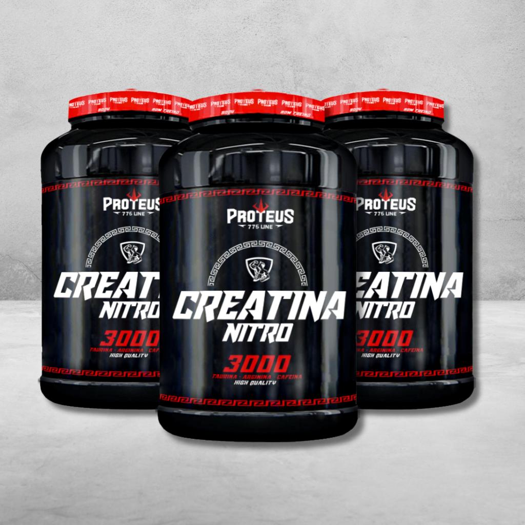Kit Creatina Micronizada Nitro 3000 180 cps - 100% qualidade | Shopee ...
