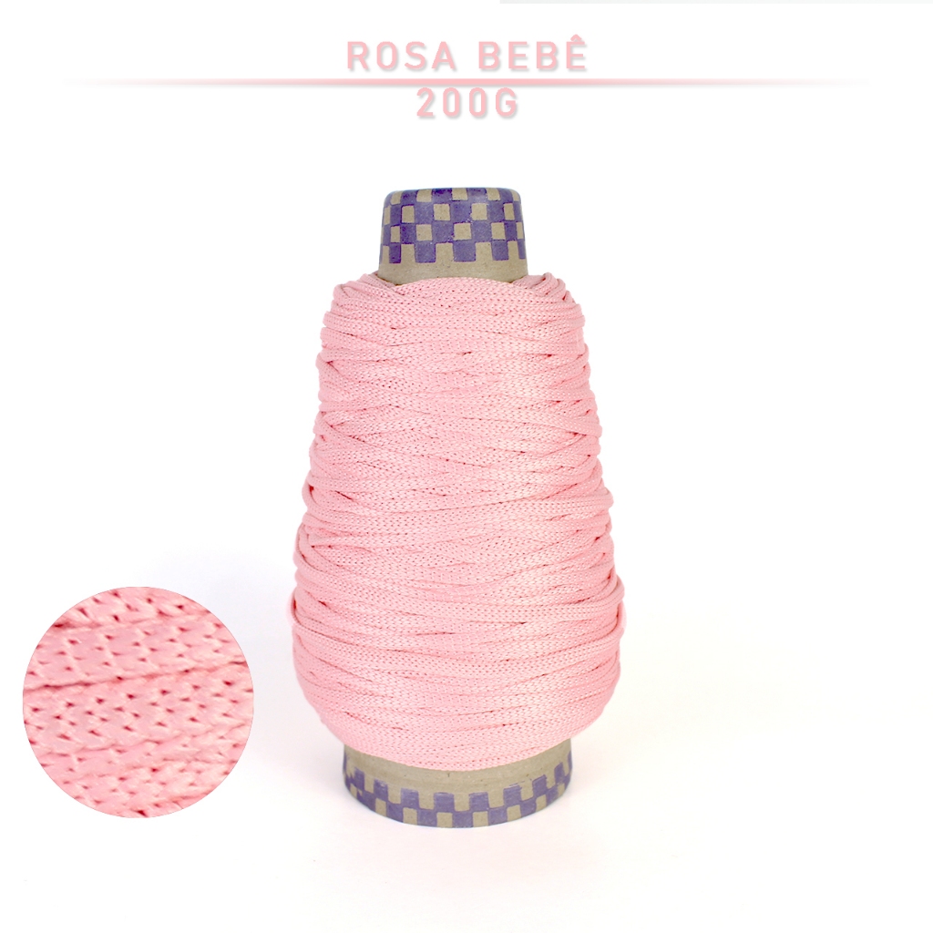 Fio Náutico DFStortorelli 4mm 200g Cordão Macramê/bolsa, Crochê e Tricô 100m Colorido 100% ...