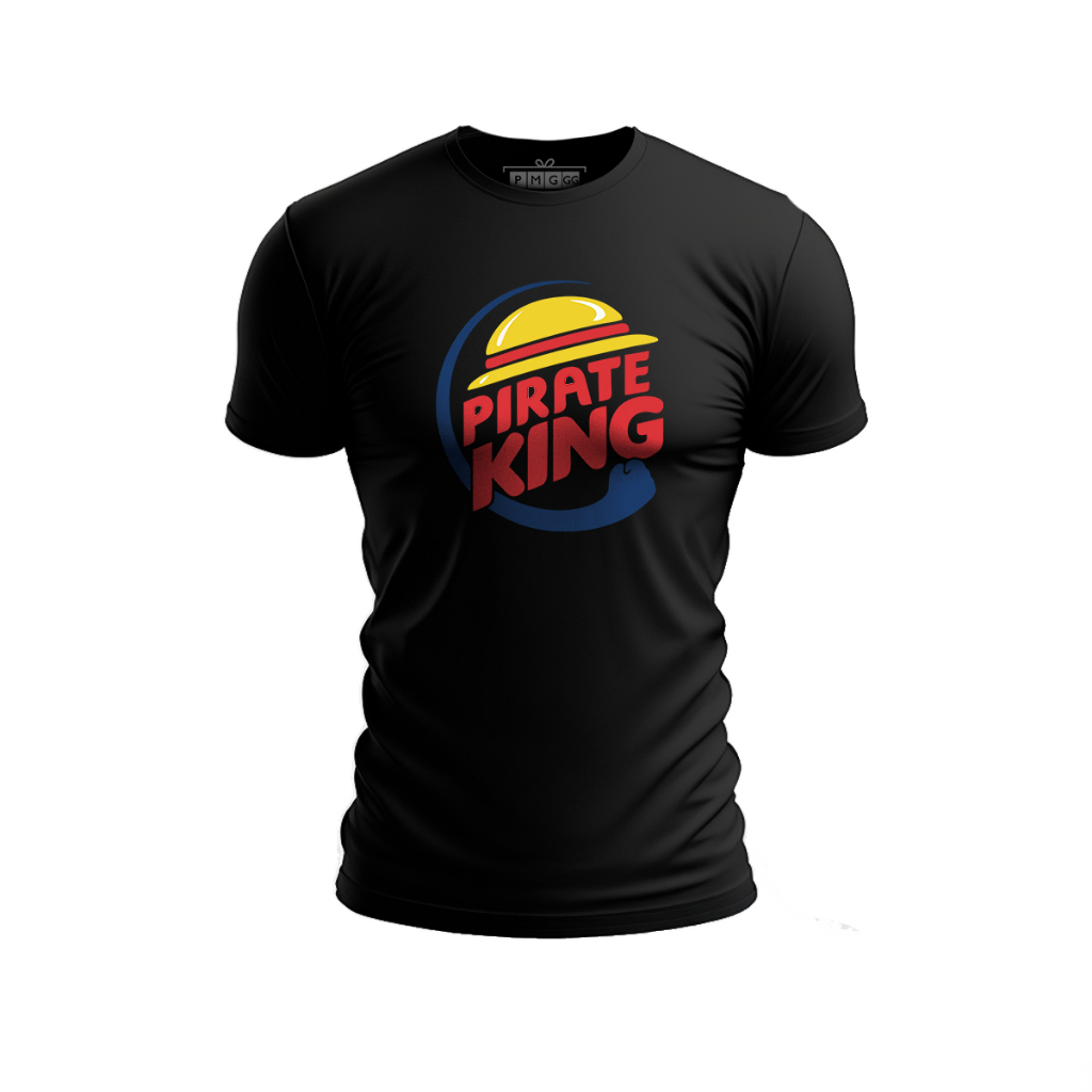 Camiseta One Piece Pirate King Burger Anime Luffy D Monkey | Shopee Brasil