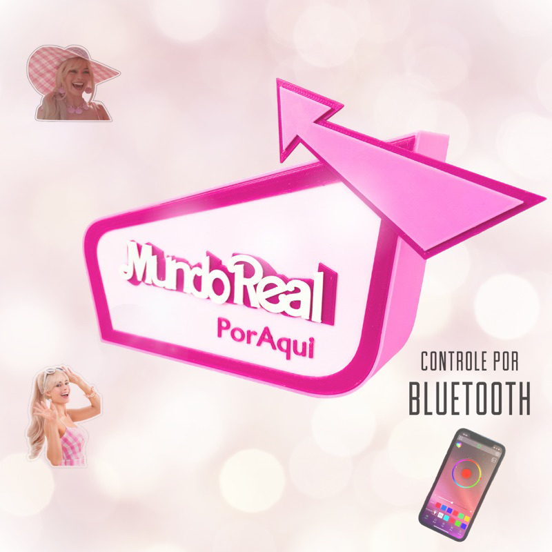Luminária Da Barbie Mundo Real Usb Bluetooth Led Shopee Brasil