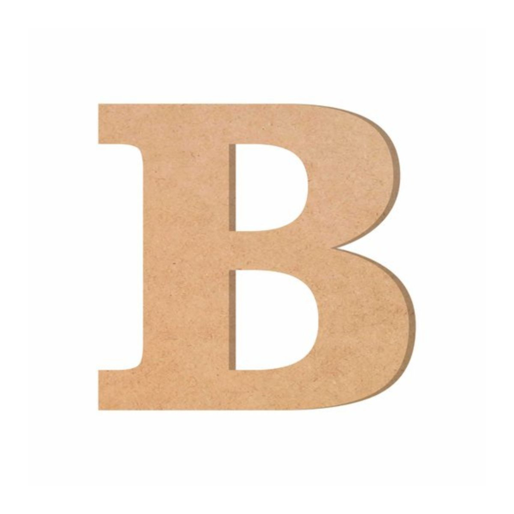 Letra B Para Cubos Baby Em Mdf Cru | Shopee Brasil