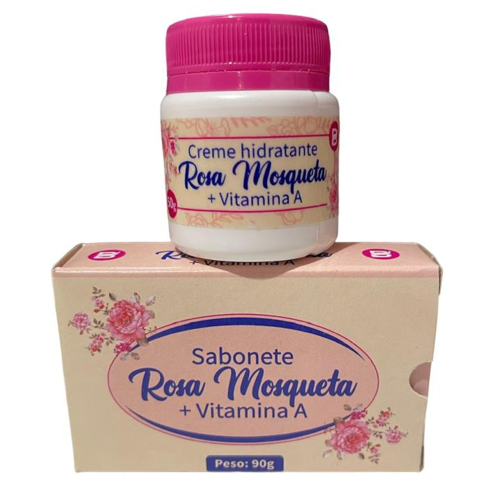 Kit Rosa mosqueta 1 creme Rosa mosqueta e sabonete rosa mosqueta ...
