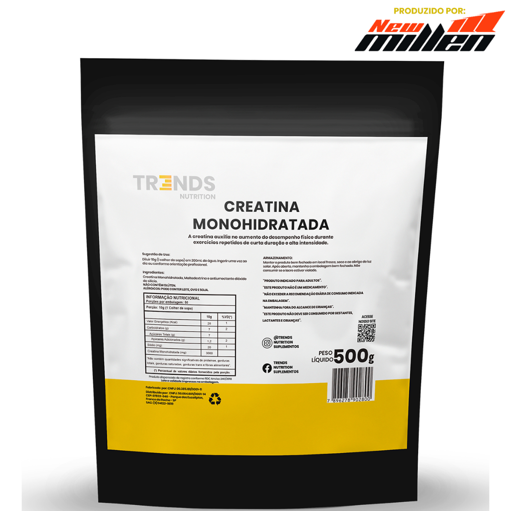 Creatina Monohidratada Refil 500g | Shopee Brasil