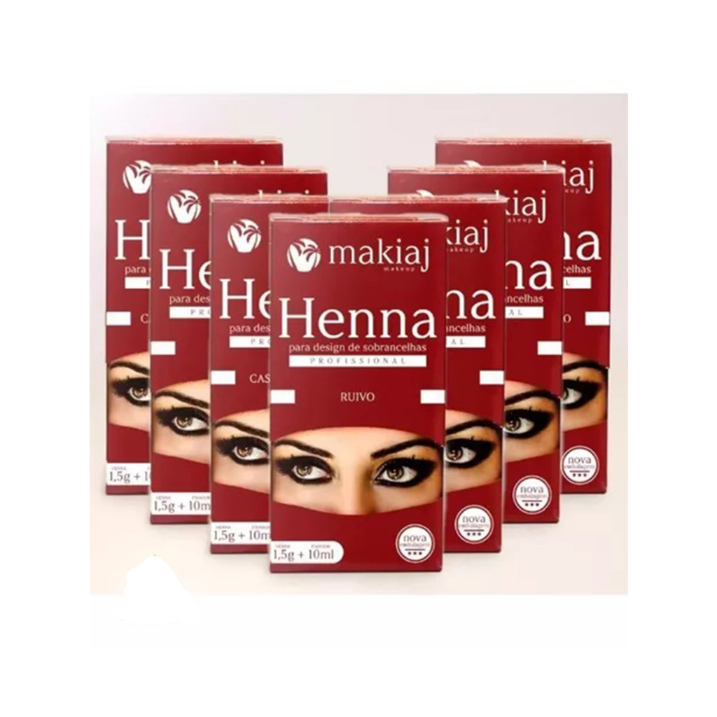 Kit 5 Unidade De Henna Para Sobrancelhas Com Fixação E Efeito Natural ...