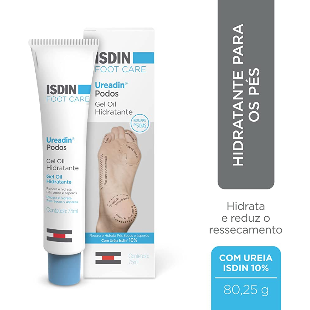 Hidratante Para Os Pés Ureadin Podos Gel Oil 75ml - Isdin | Shopee Brasil