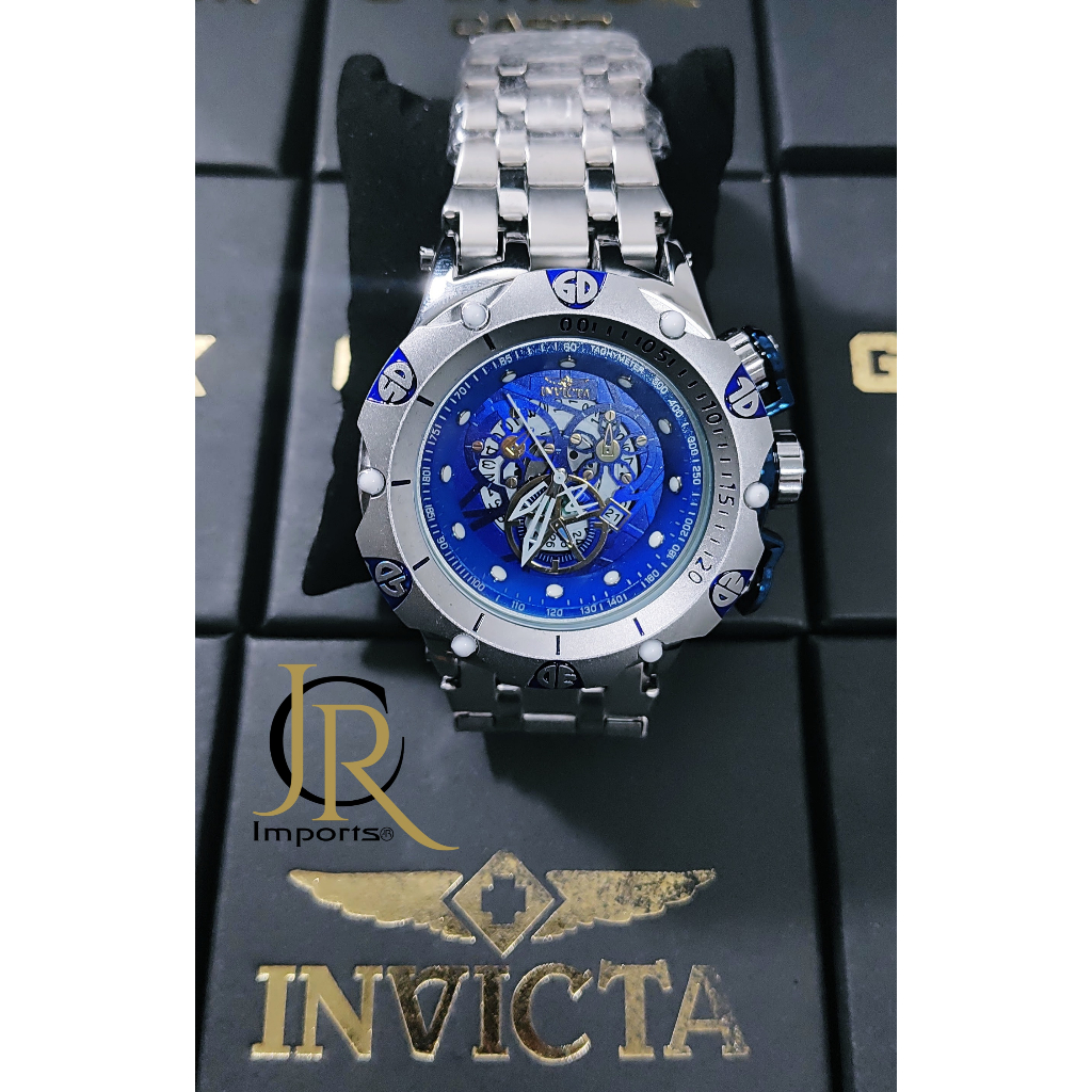 Relógio Invicta Hibrid Esqueleto Masculino Prata Pesado Luxo | Shopee ...