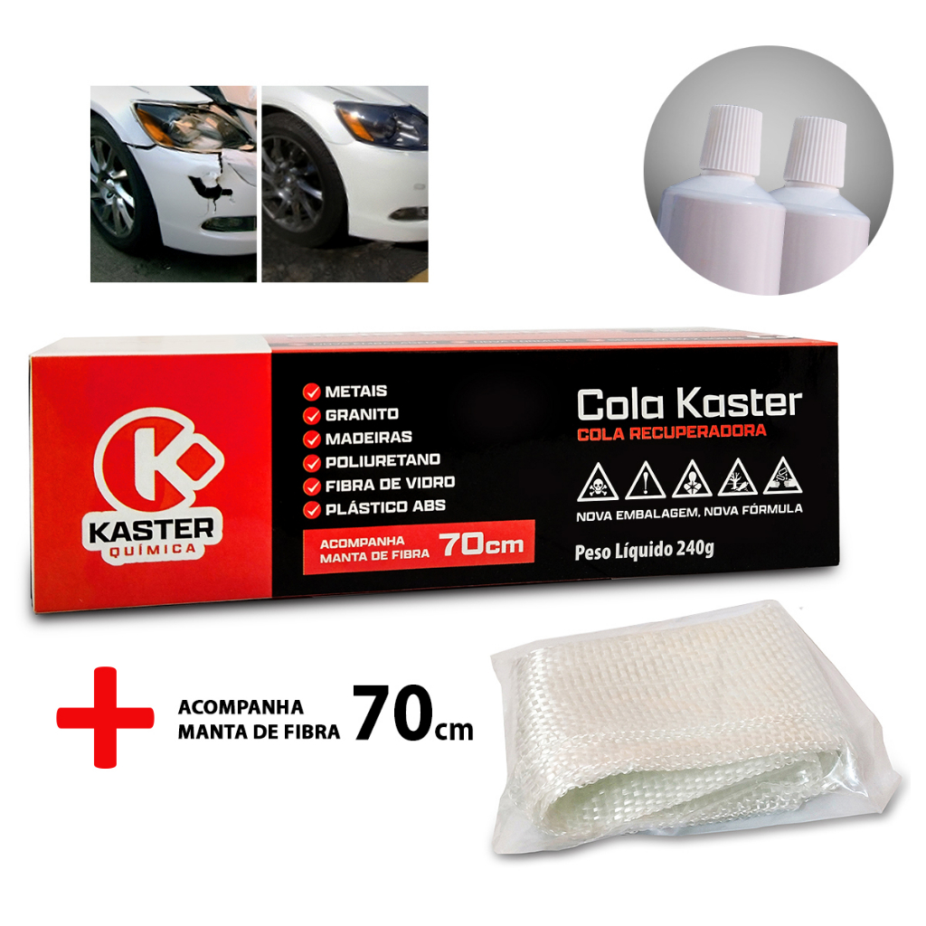 Kit Cola de Reparo 240g Reparadora - Cola Kaster | Shopee Brasil