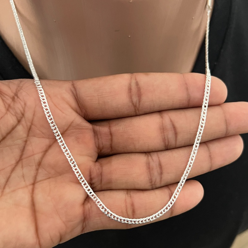 Corrente Correntinha Cordão Masculina Prata Fina Varios Modelos Banhados a 925 legítimo | Shopee ...