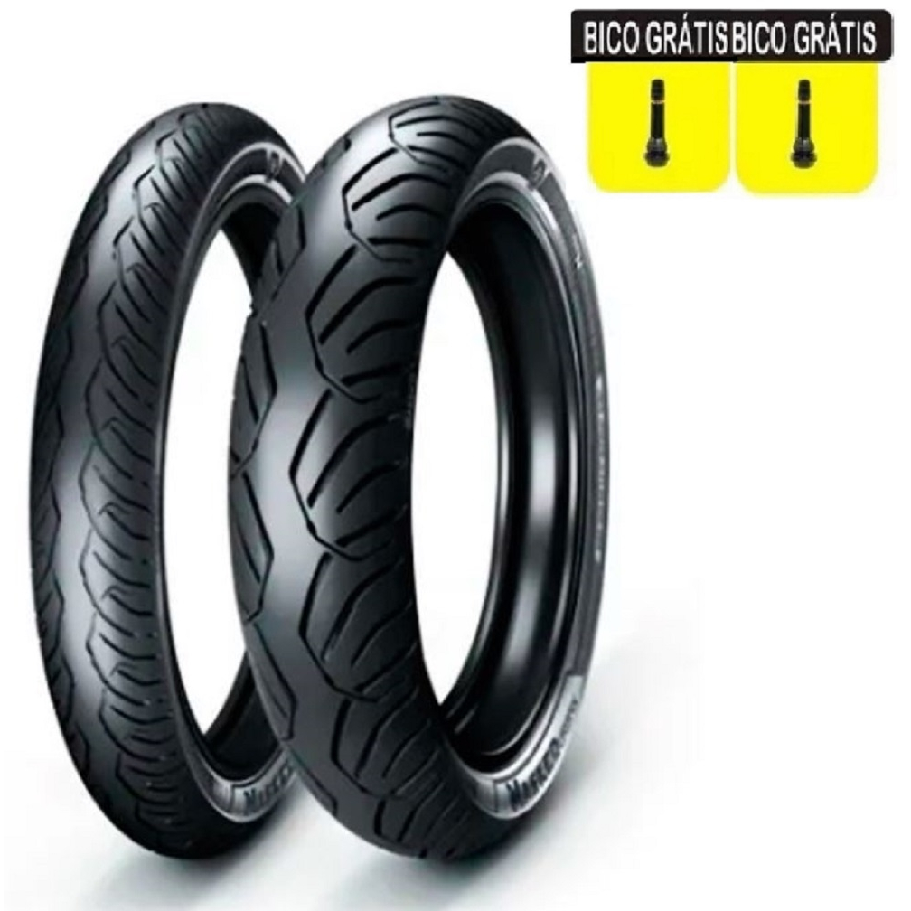 Par de Pneus Uso Sem Câmara Cbx 200 Strada Titan Fan CG Fazer 150 100/ ...
