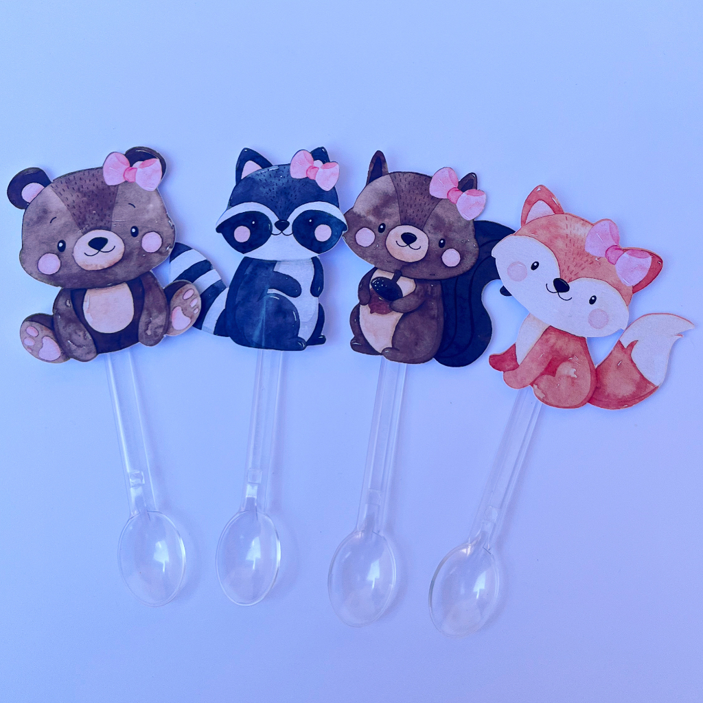 Envio Rapido - Colheres para Doces Personalizadas Bosque Encantado ...