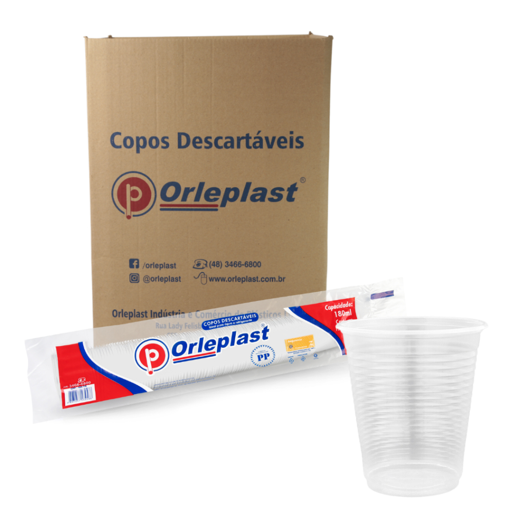 Copo Plástico PP Translúcido Descartável Orleplast (Caixa Fechada) | Shopee Brasil
