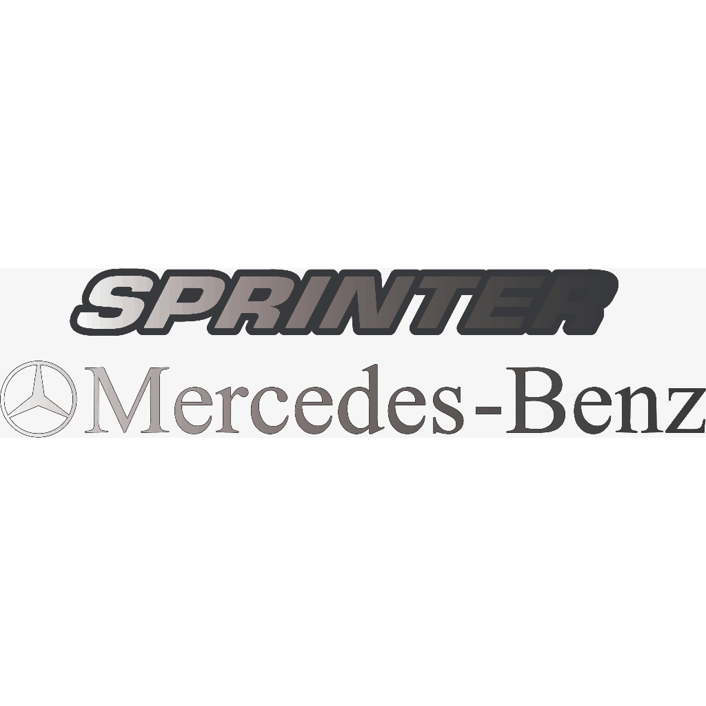Emblema Adesivo Sprinter + Mercedes Benz vinil adesivo autocolante ...