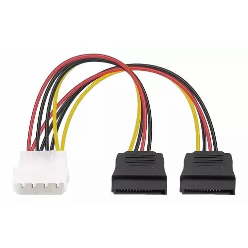 Cabo Ide Molex 4 Pinos Macho Para 2 Sata 15 Pinos Fêmea | Shopee Brasil