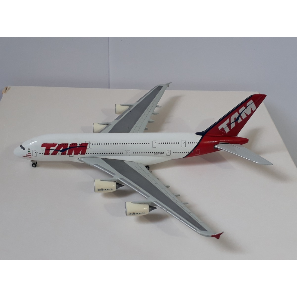 Miniatura Avião Herpa 1/500 TAM Airbus A380-800 Customizada | Shopee Brasil