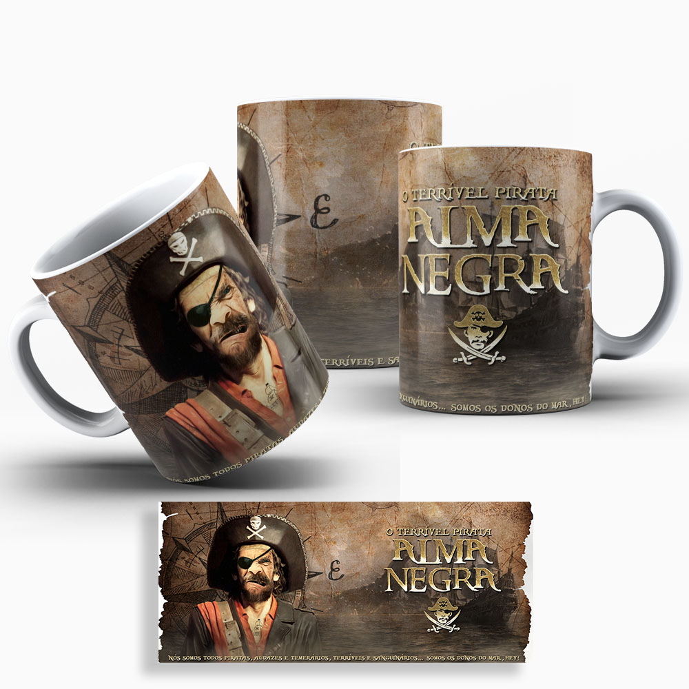 Caneca Porcelana Chaves - Alma Negra | Shopee Brasil