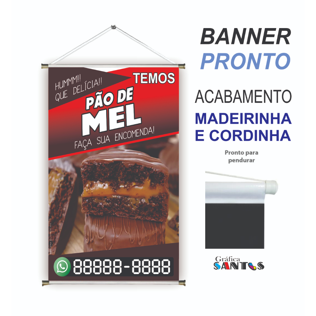 Banner pronto, tema: (PAO DE MEL) REF 148 (obs. NÃO HÁ POSSIBILIDADE DE ...