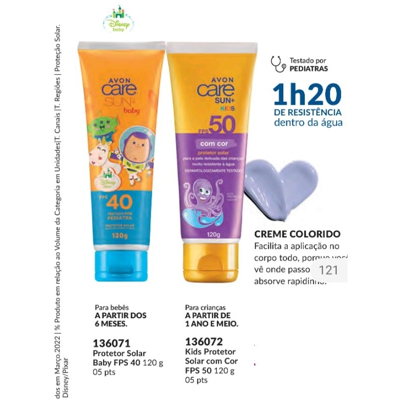 Protetor solar infantil Avon 40 e 50 PFS | Shopee Brasil
