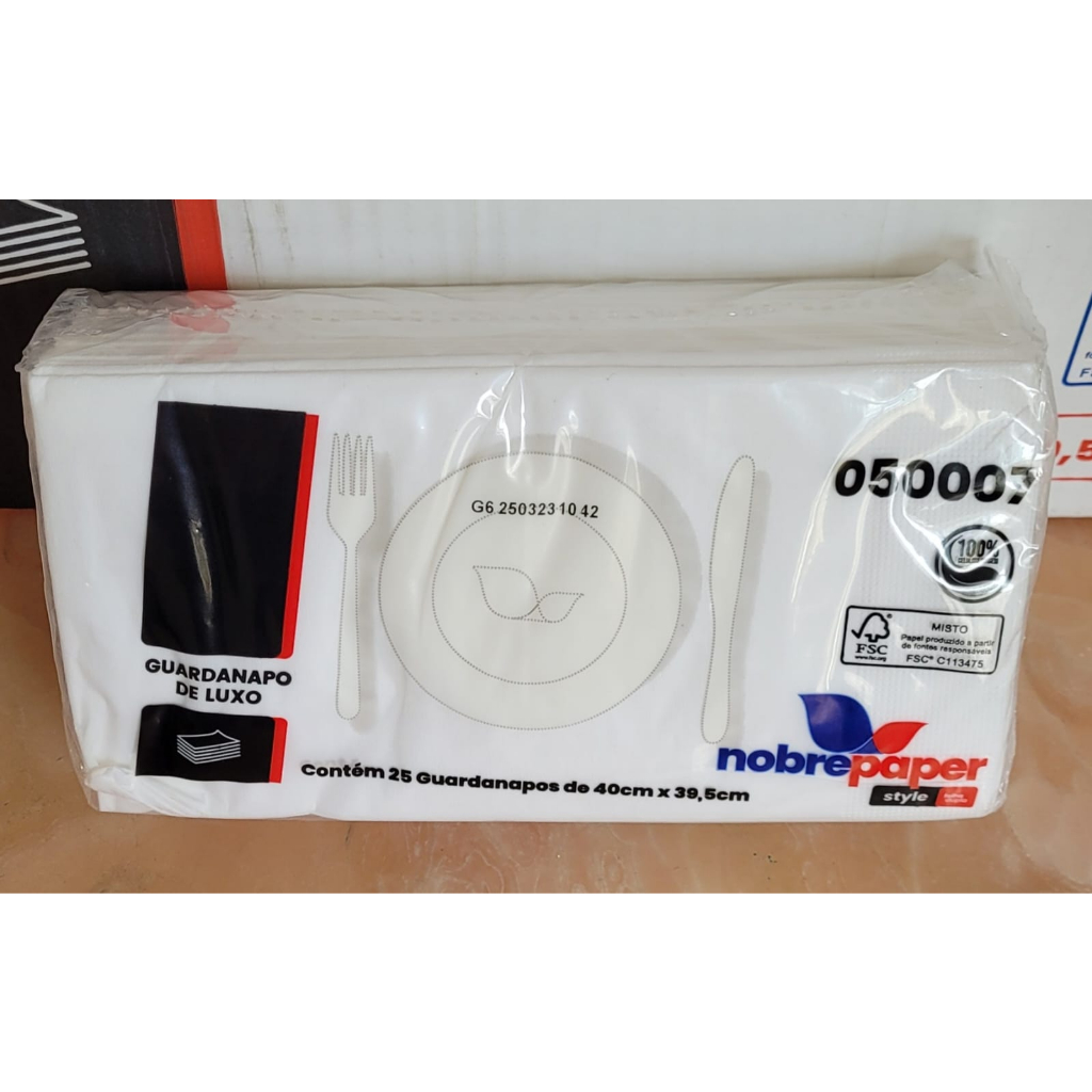 GUARDANAPO DE PAPEL LUXO FOLHA DUPLA ALTA QUALIDADE 40X39 - 06 Pacotes ...