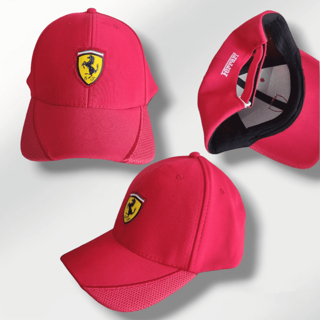 Bone Aba Curva Vermelho Ferrari F1 Masculino Feminino ENVIO IMEDIATO ...