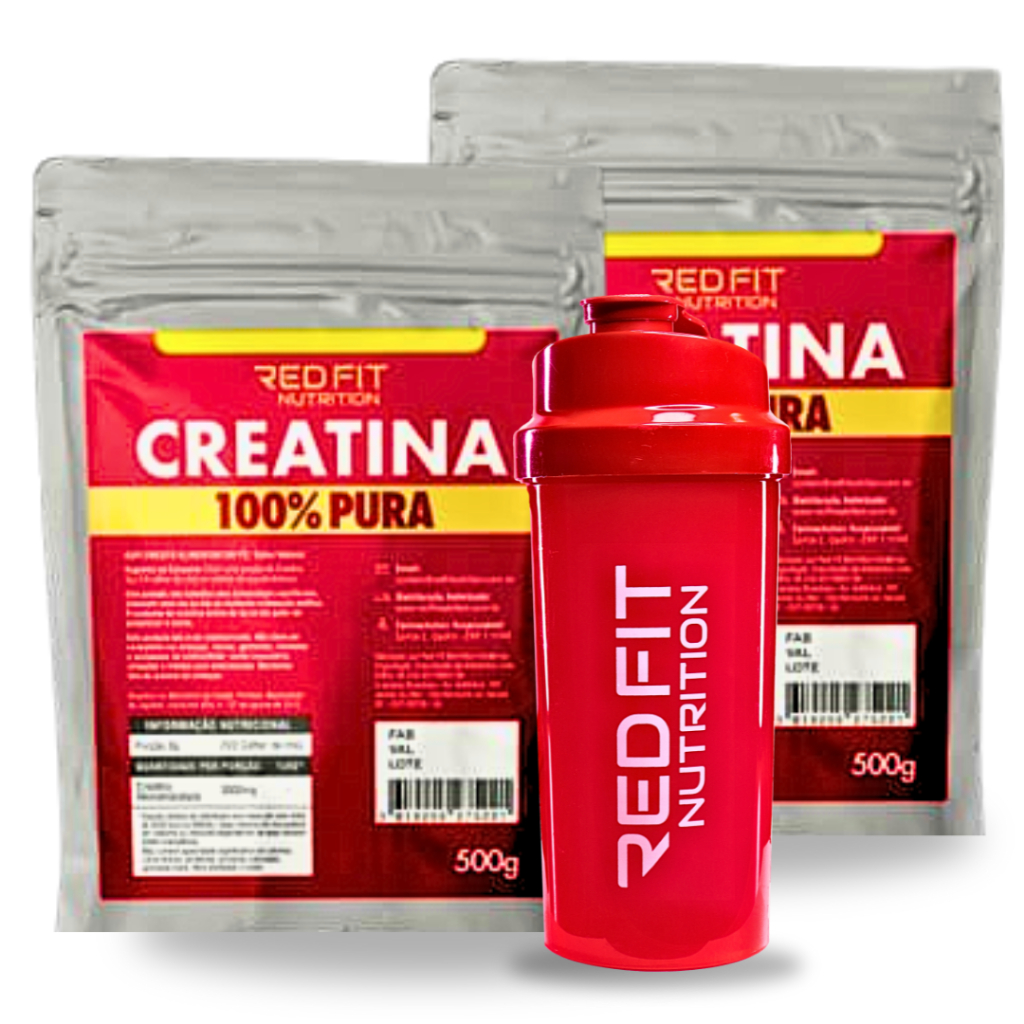 Creatina Monohidratada Kit 500g 100 Pura Importada C Laudo Red