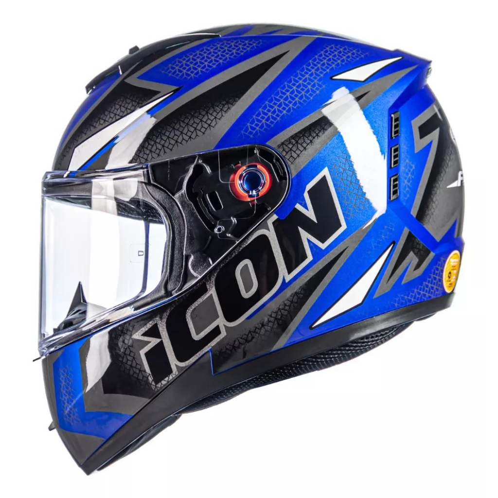 Capacete Peels Icon 23 Fast Azul Metálico Branco Moto Track | Shopee Brasil