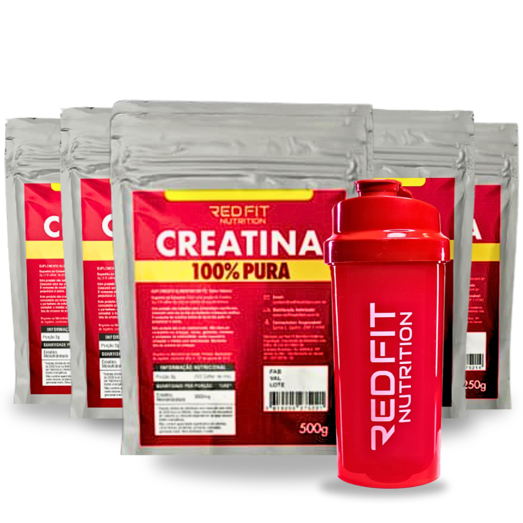 Creatina Monohidratada Kit 500g - 100% Pura Importada C/ Laudo - Red ...