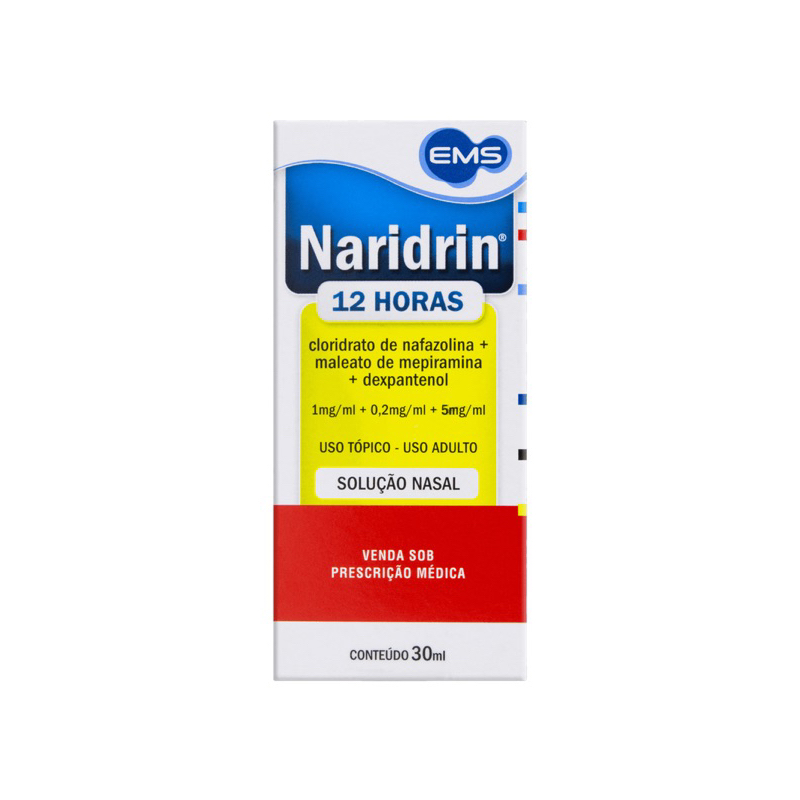 Kit c/3 frascos NARIDRIN 12h 30ml adulto Descongestionante nasal ...