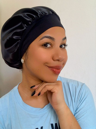 Touca de cetim Touca de Cetim Com Faixa Larga Touca gigante toca de ...