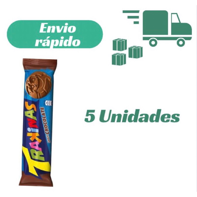 Kit com 5 Biscoito Recheado Trakinas Sabor Chocolate 126g | Shopee Brasil