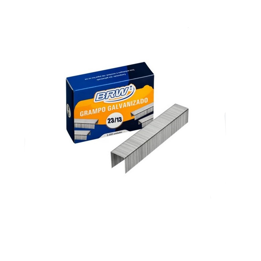 Grampo P/ Grampeador 23/13 Galvanizado Brw 1 Cx C/ 5.000 Un - Gr2313 ...