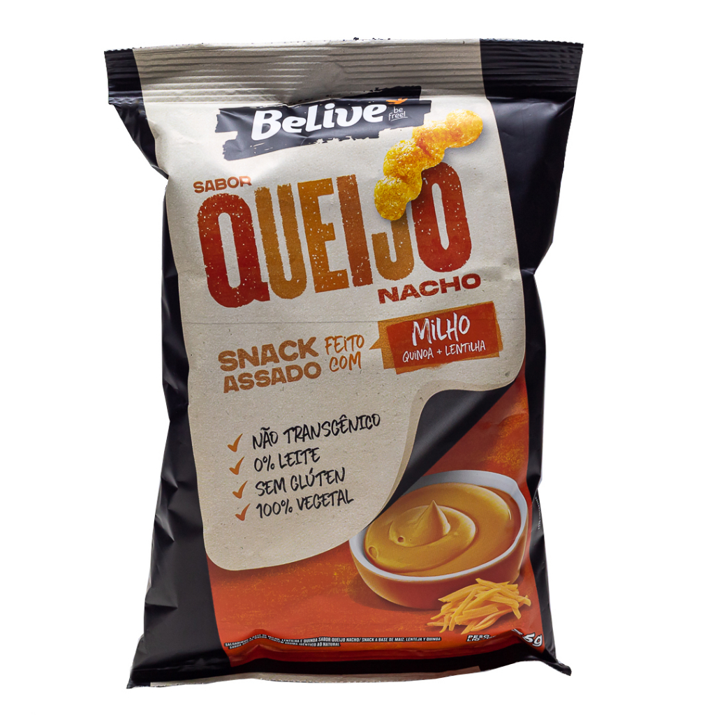 Snack De Milho Sabor Queijo Nacho 35g Belive | Shopee Brasil