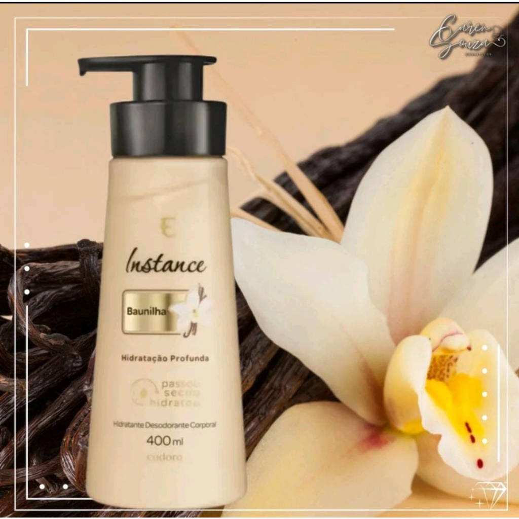 Eudora Creme Hidratante desodorante Corporal Instance Baunilha 400ml | Shopee Brasil