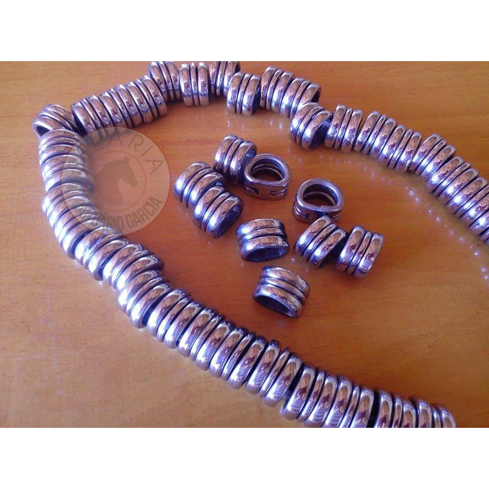 Pacote com 10 Virolas De Inox Modelo D Dupla Lisa | Shopee Brasil