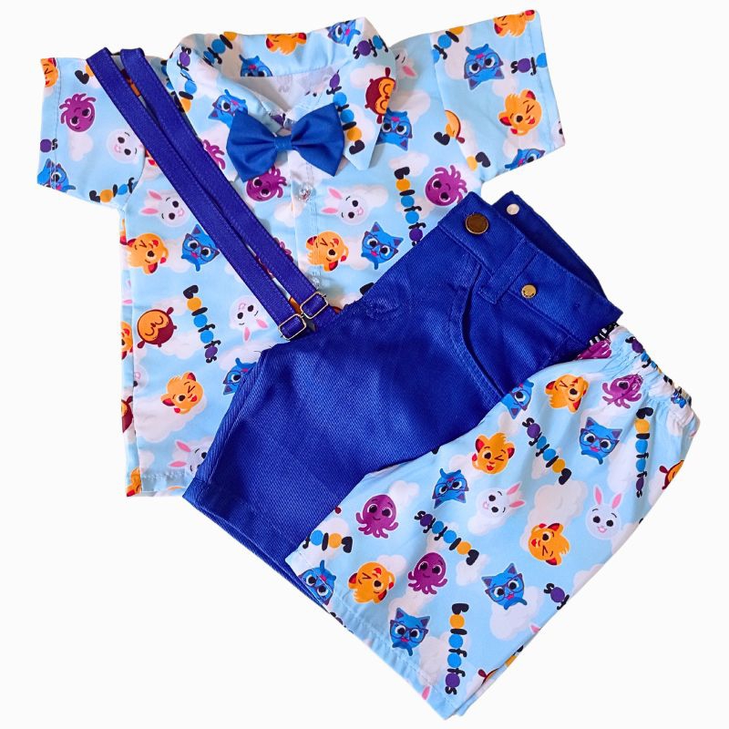Roupa BOLO FOFO menino kit 5 peças conjunto BOLOFOFOS | Shopee Brasil