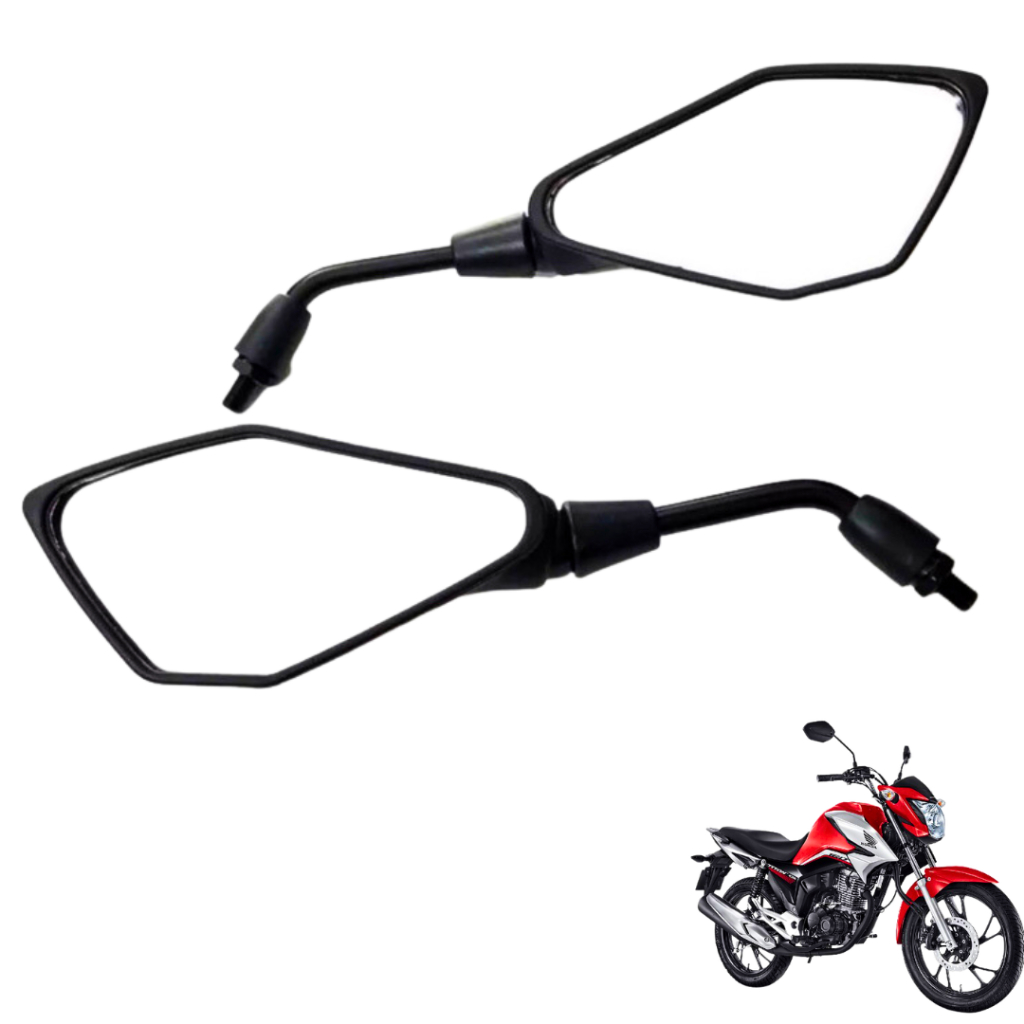 Retrovisor Z400 Modelo Mini Rosca Honda Fixo Haste curta Esportivo Fan ...