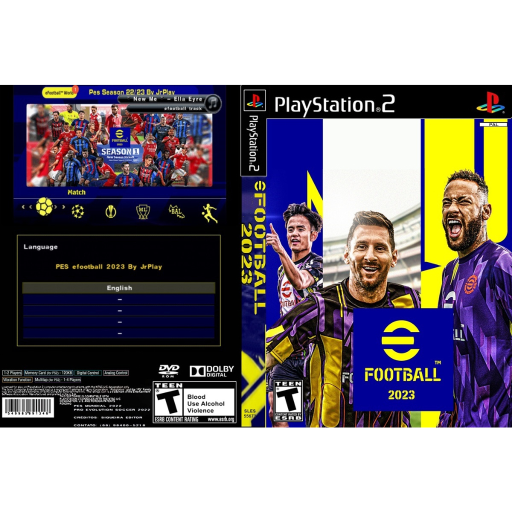 Ps2 e-football Pes 23 Season 2 Capa Hd | Shopee Brasil
