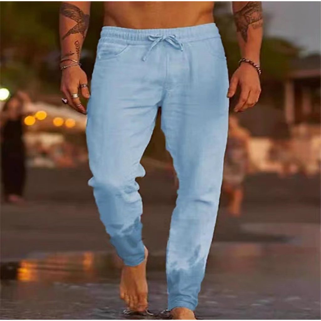 Calça Jogger Masculina Sarja Com Punho Elástico Streetwear Shopee Brasil