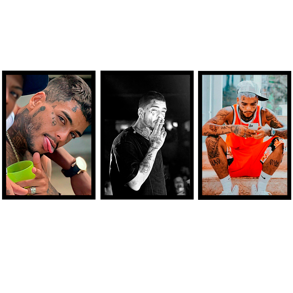 Quadro GRANDE Mc Kevin Funk com Moldura e Vidro - Vários Modelos | Shopee Brasil