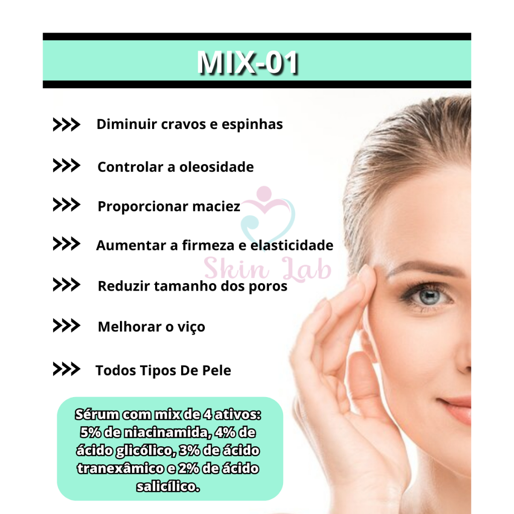 Sérum Principia Mix-01 (Niacinamida + Glicólico + Ácido Tranexâmico ...