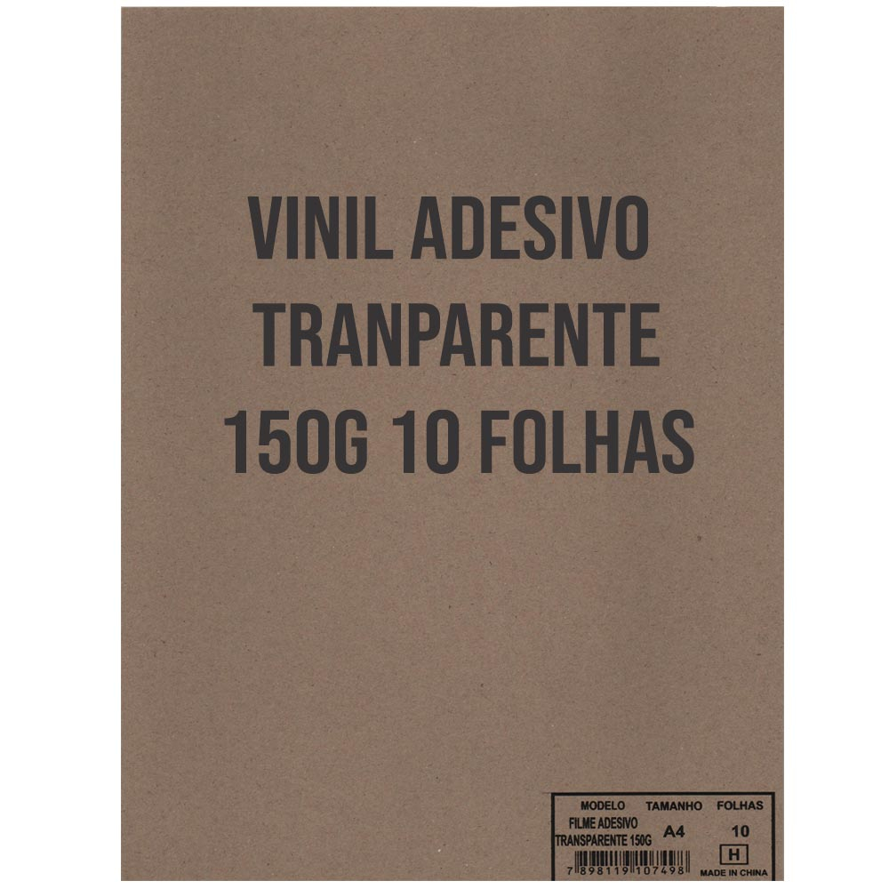 Papel Adesivo 150G Vinil Tranparente 10 Folhas | Shopee Brasil