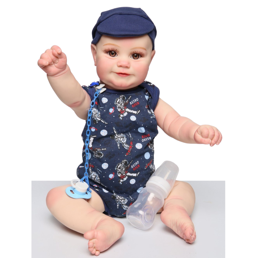 Bebê Reborn Menino Careca Realista Matheus - Mundo Kids | Shopee Brasil