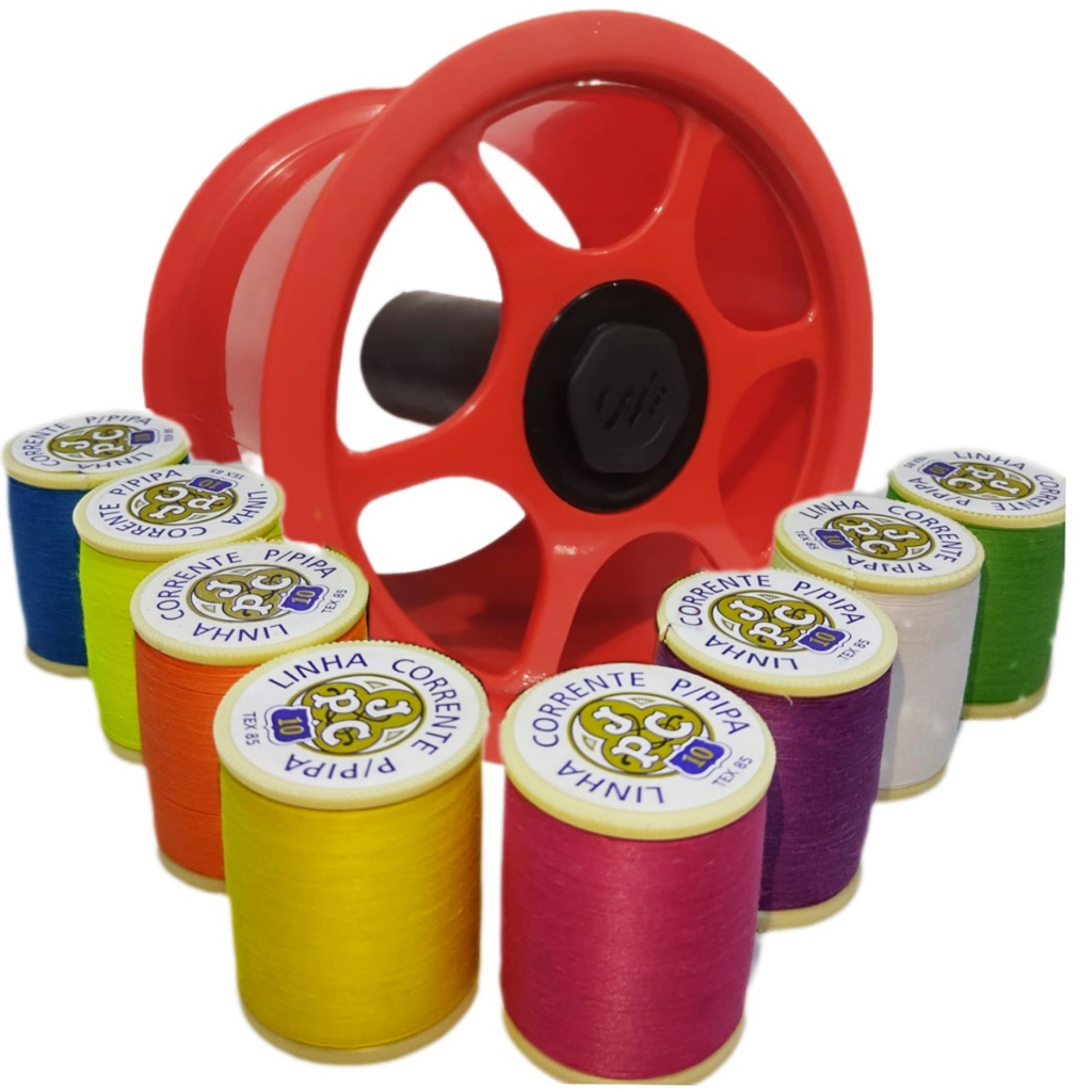 Carretilha Para Pipa De Plástica 15 Cm Com 1 Linha Corrente 500 Jardas ...