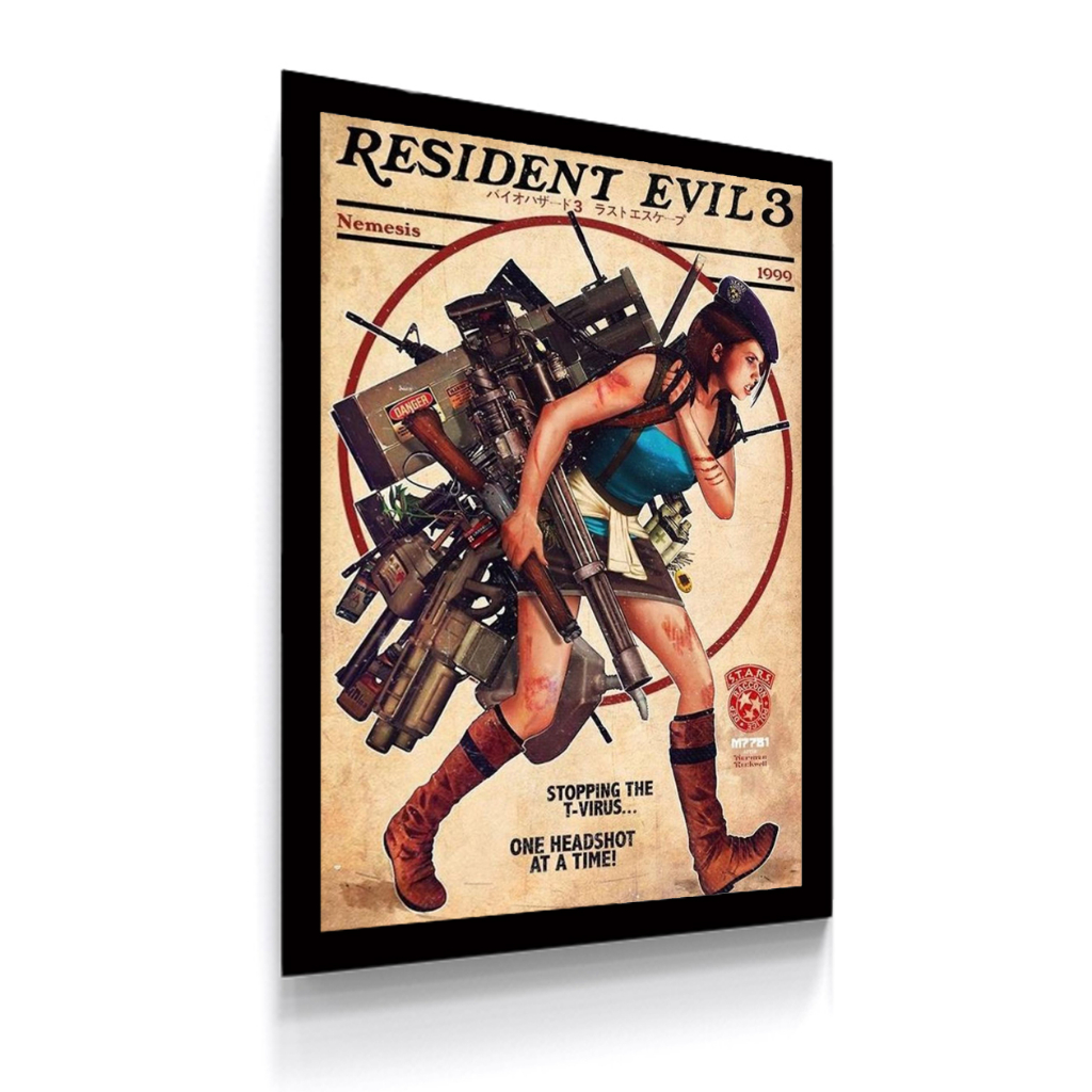 Quadro Decorativo Poster Jill Valentine Resident Evil 3 Ps 30x42 cm ...