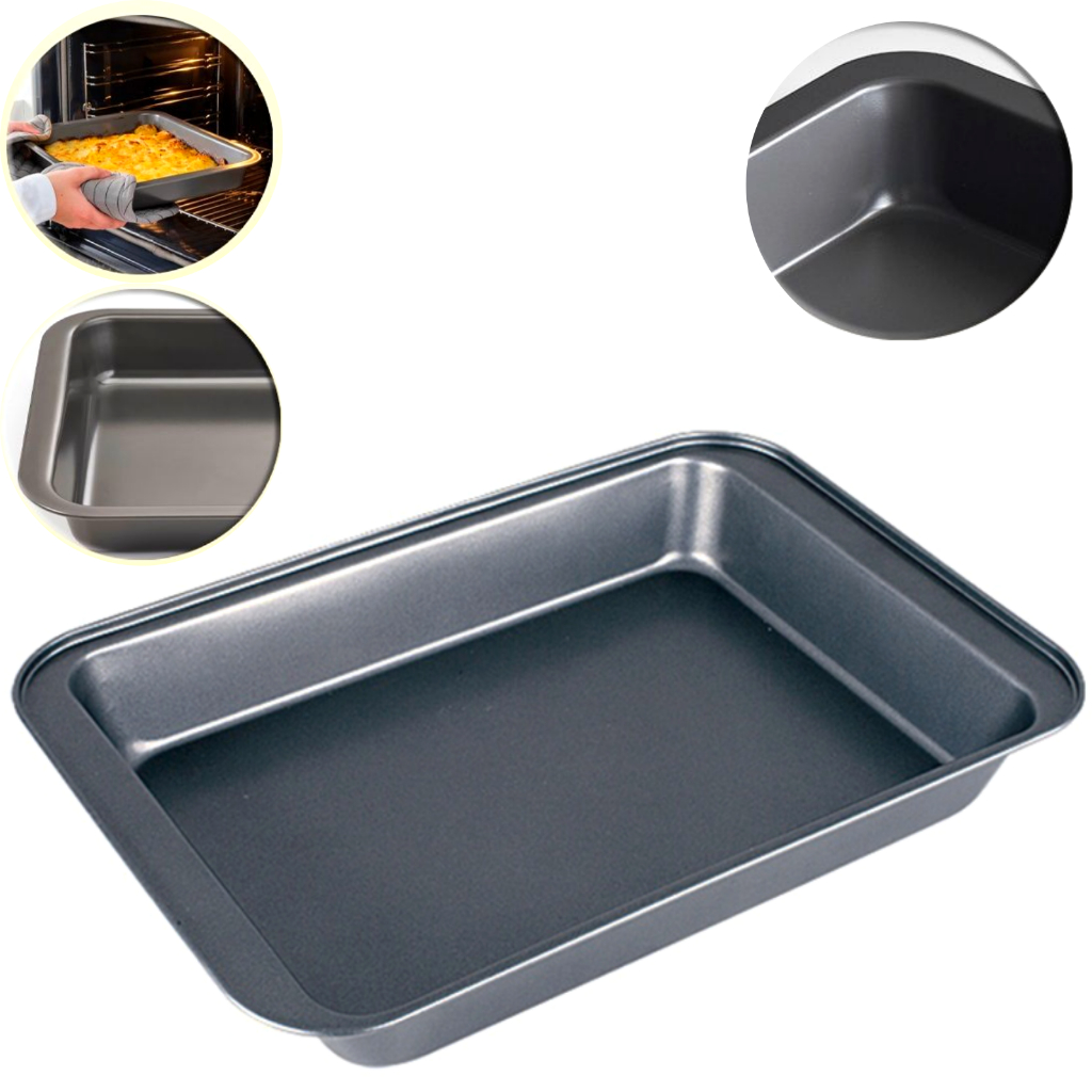 Forma Assadeira de bolo Antiaderente Teflon Retangular | Shopee Brasil