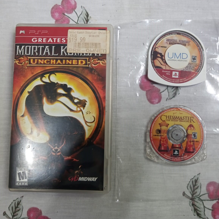 Conjunto UMD PSP - Mortal Kombat Unchained e Chessmaster | Shopee Brasil