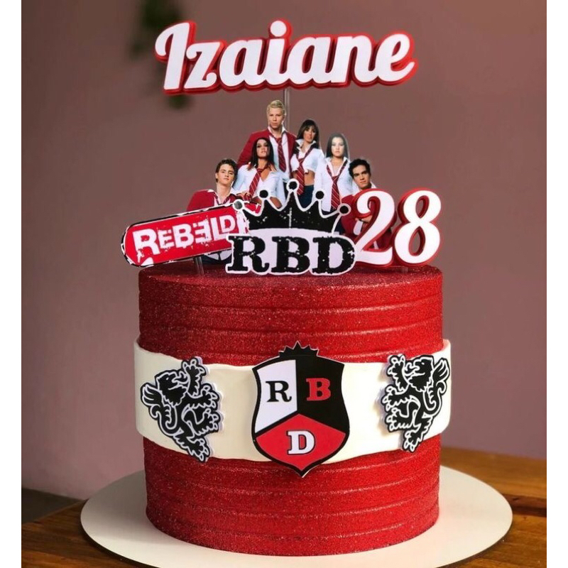 topo de bolo RBD Rebelde- toppe de bolo personalizado nome e idade ...